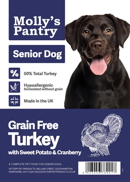 Molly's Pantry 50% Senior Turkey Kibble – Grovely Pets